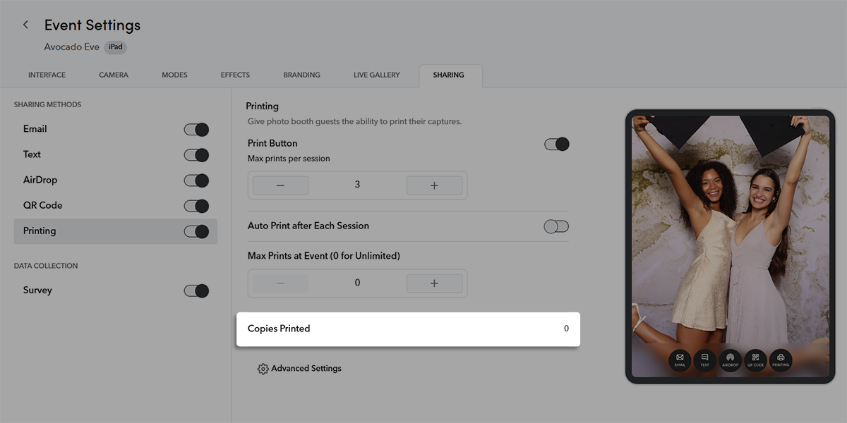 Fiesta Print Settings – Photobooth Supply Co